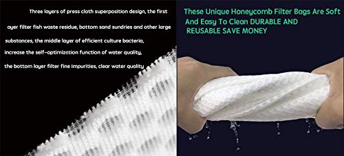 4 inch Honeycomb Filter Socks,4 inch Filter Sock for Saltwater Aquarium,4 inch Ring by 10 inch Long (2 Pack)