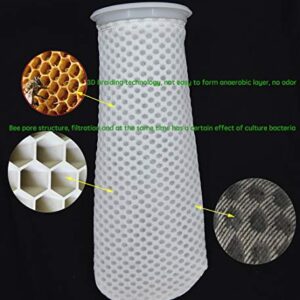 4 inch Honeycomb Filter Socks,4 inch Filter Sock for Saltwater Aquarium,4 inch Ring by 10 inch Long (2 Pack)