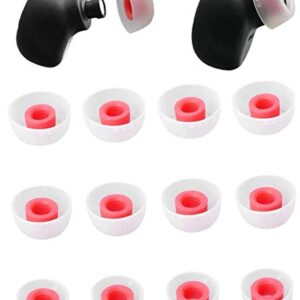 Zotech 6 Pairs of Ear Tips for Jabra Elite Active 65t, 75t (S/M/L) (White-Red)