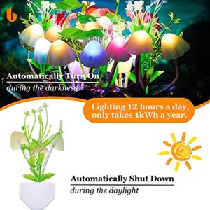 Urbanstrive Super Power Saving 0.5W Night Lights 7 Color Changing w/Dusk to Dawn Sensor LED NightLight Mushroom Lamp Plug-in LED Lamp Auto On/Off Night Light for Kids