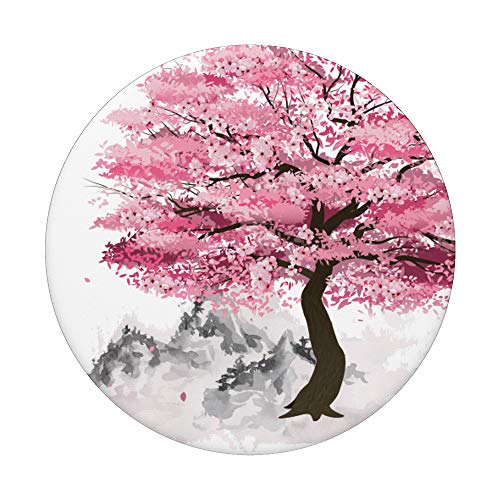 Sakura Tree Japanese Pink Flower Florist Cherry Blossom PopSockets PopGrip: Swappable Grip for Phones & Tablets