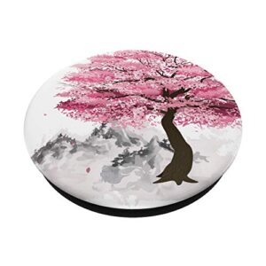 Sakura Tree Japanese Pink Flower Florist Cherry Blossom PopSockets PopGrip: Swappable Grip for Phones & Tablets