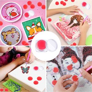 15 Pack Diamond Art Painting Wax with Storage Box Full of Red Glue Clay for Embroidery Accessories