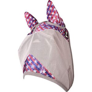 cashel crusader designer fly mask with ears, freedom, warmblood