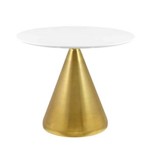 ergode tupelo 36" dining table - gold white