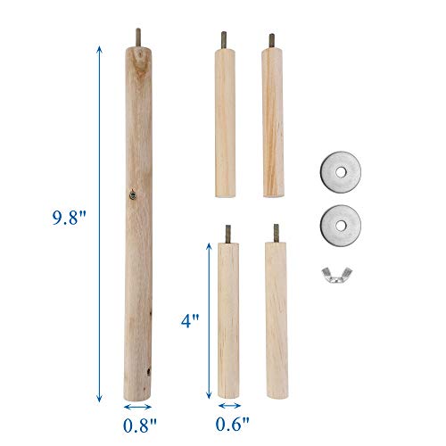 Mogoko Parakeet Perch Bird Natural Wood Stand,Parrot Cage Top Wooden Branches Standing Toys for Small Medium Parrots Conure Budgie Lovebirds