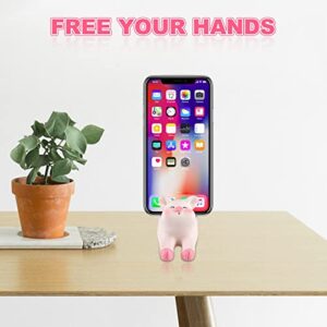 Seninda Pig Phone Stand Cute Office Desk Accessories Cellphone Holder Home Decor Lovely Gift (Shape A)