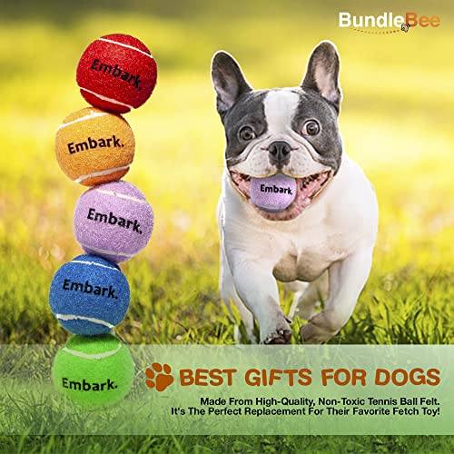 Colorful Squeaky Tennis Balls for Small Dogs and Puppies - 1.5 Inch - 6 Pack - Dog Training Toys for Positive Reinforcement, Interactive Squeaker Balls To Engage Attention Outside, Ball Launcher Fetch