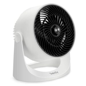 tredy air circulator fan,small quiet turboforce desk fans with base-mounted controls,3 speed cooling fan,floor fan for whole room home bedroom office-8 inches