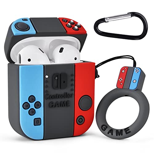 AIRSPO Airpods Case Cover Cute Cartoon Character Silicone Airpods Case Compatible with Airpods 1&2 Charging Case