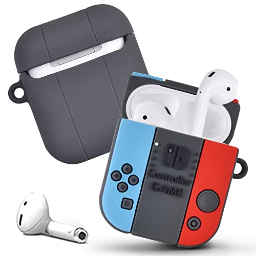 AIRSPO Airpods Case Cover Cute Cartoon Character Silicone Airpods Case Compatible with Airpods 1&2 Charging Case