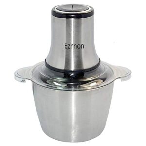 eznnon home electric small blender cooking machine meat grinder can handle velvet stainless steel mixer 3.0l large capacity 800w power (silver)