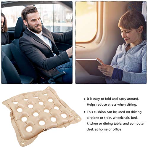 WINOMO Air Inflatable Seat Cushion Foldable Portable Pressure Relieving Chair Cushion Blow Up Wheelchair Pad for Office Chair Dining Room Chair Car Seat Complexion