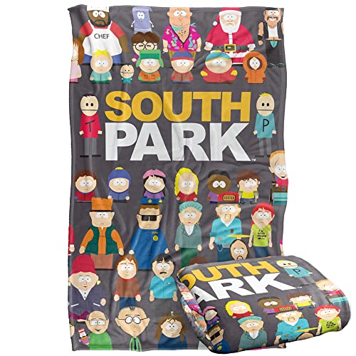 South Park Full Cast Silky Touch Super Soft Throw Blanket 36" x 58", Multi