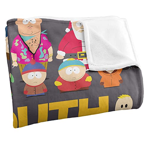 South Park Full Cast Silky Touch Super Soft Throw Blanket 36" x 58", Multi