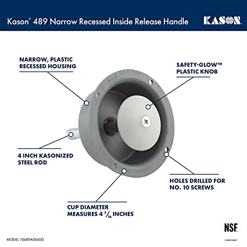 Kason 489 Narrow Recessed Inside Release Handle (10489A00400)