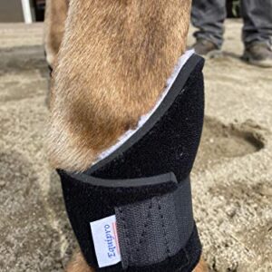 Horse Bedsore Boots with Soft Synthetic Sheepskin Lining, Providing Comfort and Protection Against Pressure sores. Aids in Healing. Veterinarian Approved.