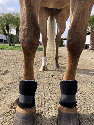 Horse Bedsore Boots with Soft Synthetic Sheepskin Lining, Providing Comfort and Protection Against Pressure sores. Aids in Healing. Veterinarian Approved.