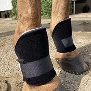 Horse Bedsore Boots with Soft Synthetic Sheepskin Lining, Providing Comfort and Protection Against Pressure sores. Aids in Healing. Veterinarian Approved.