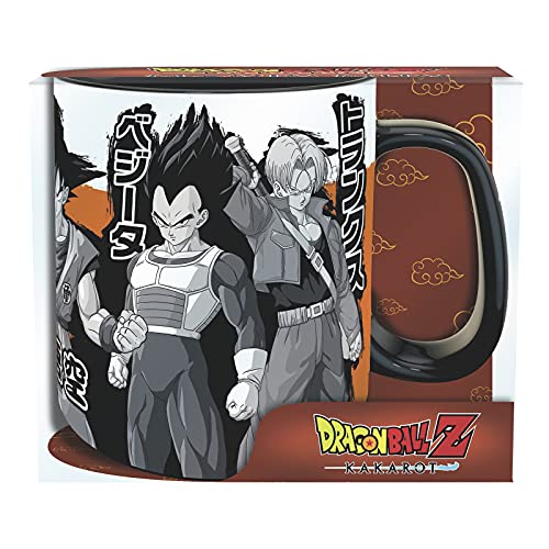 ABYstyle Dragon Ball Z Kakarot Heroes Ceramic Tea Coffee Mug 16 Oz. Features Goku, Vegeta, Gohan, Trunks and Piccolo DBZ Drinkware Dishwasher Microwave Safe Anime Manga Gift