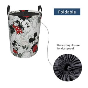 Laundry Hamper Larger Capacity Collapsible Dirty Cloth Hampers Mi-Ckey Min-Nie Mouse In Red Black Laundry Basket Freestanding Clothes Toy Storage Decorative Organizer In Living Room