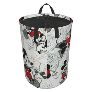 Laundry Hamper Larger Capacity Collapsible Dirty Cloth Hampers Mi-Ckey Min-Nie Mouse In Red Black Laundry Basket Freestanding Clothes Toy Storage Decorative Organizer In Living Room