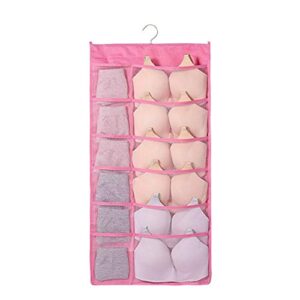 Zhiweikm Dual-Sided Hanging-Organizer Underwear-Underpants Wardrobe Storage Rotating Hanger Storage Bag for Bra Underwear Jewelry Ties Cosmetics Mobile Phones or Other Small Items Storage