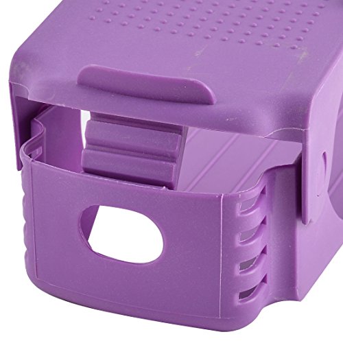 Qtqgoitem Plastic Household Space Saver Adjustable Heel Shoe Holder Organizer Rack Collector Stacker Storage Purple (Model: 1ef 4ab 600 b8d 0bb)