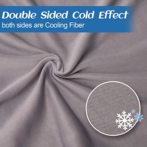 Tametra Cooling Throw Blanket for Hot Sleepers, Summer Blankets with Double Sided Cold Effect for Couch Lightweight Breathable Oversized Cold Blanket, Q-MAX>0.5, for Night Sweats with Laundry Bag