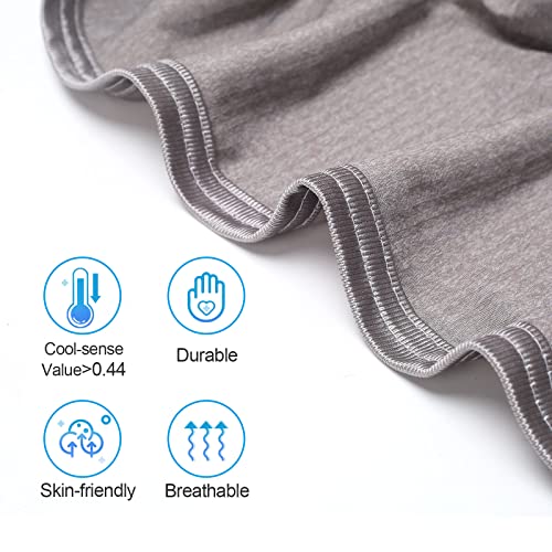 Tametra Cooling Throw Blanket for Hot Sleepers, Summer Blankets with Double Sided Cold Effect for Couch Lightweight Breathable Oversized Cold Blanket, Q-MAX>0.5, for Night Sweats with Laundry Bag