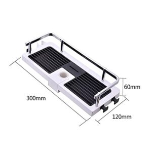 IRDFWH New Adjustable Bathroom Shelf Rack Storage Holder Shower Draining Organizer Gel Shampoo Bathroom Rod Accessories Mou