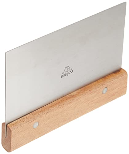 Winware Stainless Steel Dough Scraper with Wood Handle