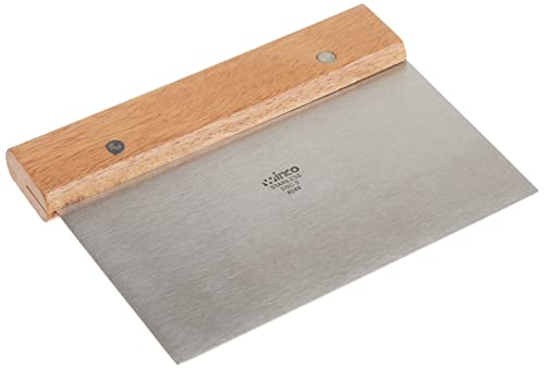 Winware Stainless Steel Dough Scraper with Wood Handle