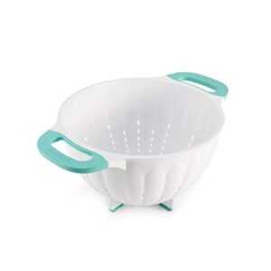 kitchenaid ke166osaqa classic plastic colander, 5-quart, aqua sky