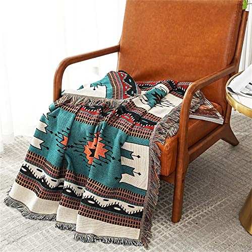 Homesy Aztec Throw Blankets Navajo Southwestern Throws Cover Reversible Southwest Blanket for Couch Chair Sofa Bed Home Outdoor Beach Travel