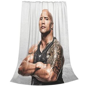 soft and fuzzy blanket flannel dwayne douglas johnson blanket throw blanket for home decor 50"x40"