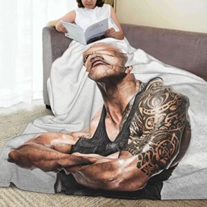 Soft and Fuzzy Blanket Flannel Dwayne Douglas Johnson Blanket Throw Blanket for Home Decor 50"x40"