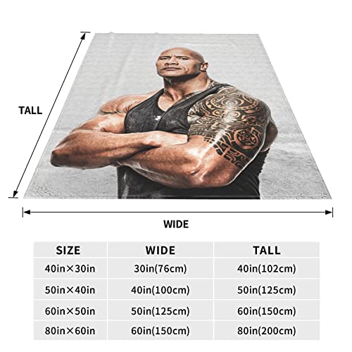 Soft and Fuzzy Blanket Flannel Dwayne Douglas Johnson Blanket Throw Blanket for Home Decor 50"x40"