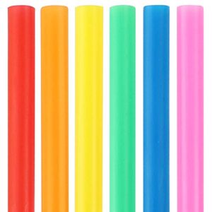 Tomnk 200 Pack Extra Wide Jumbo Smoothie Straws, 8.25 Inch Milkshake Boba Disposable Straws in Assorted Bright Colors