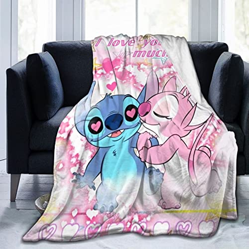 SOMNY Cartoon Blanket Air Conditioner Blanket Ultra-Soft Micro Fleece Blanket for Couch Bed Car Warm Plush Throw Blanket Suitable for All Season 60''X50'', Pink