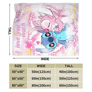 SOMNY Cartoon Blanket Air Conditioner Blanket Ultra-Soft Micro Fleece Blanket for Couch Bed Car Warm Plush Throw Blanket Suitable for All Season 60''X50'', Pink