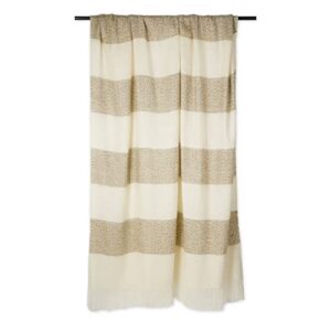 DII Coastal Acrylic Rugby Stripe Woven Throw, 50x60, Brown