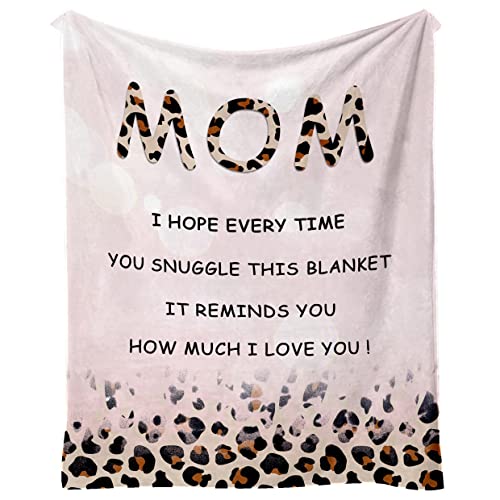 GEIFIN Birthday Gifts for Mom Blanket Mothers Day Birthday Gifts for Mom Blanket from Daughter Son,Best Mom Bday Gift Throw Blanket 60 x 50 Inch