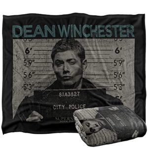 supernatural dean mug shot officially licensed silky touch super soft throw blanket 50" x 60"