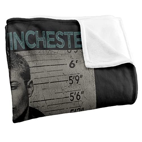 Supernatural Dean Mug Shot Officially Licensed Silky Touch Super Soft Throw Blanket 50" x 60"