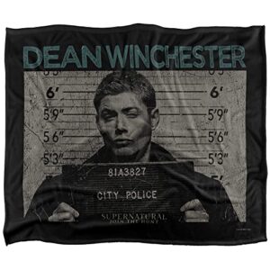 Supernatural Dean Mug Shot Officially Licensed Silky Touch Super Soft Throw Blanket 50" x 60"