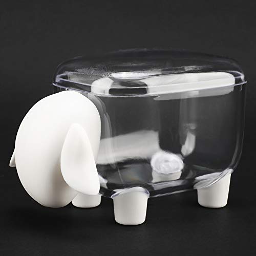 Q-tip Holder Q-tip Dispenser, Cotton Ball Organizer, Cotton Swab Holder Apothecary Jars Bathroom Organizer Canister Jar Acrylic Cute Sheep Cotton Swab Ball Qtip Holder(White)