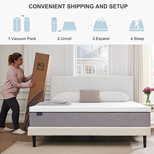 Queen Mattress, 14 inch Gel Memory Foam Mattress with Breathable Cover (Mattress Only) Medium Feels-Bed Mattress in a Box,Queen Size 60" x 80"