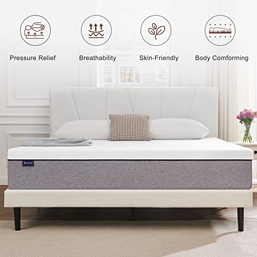 Queen Mattress, 14 inch Gel Memory Foam Mattress with Breathable Cover (Mattress Only) Medium Feels-Bed Mattress in a Box,Queen Size 60" x 80"