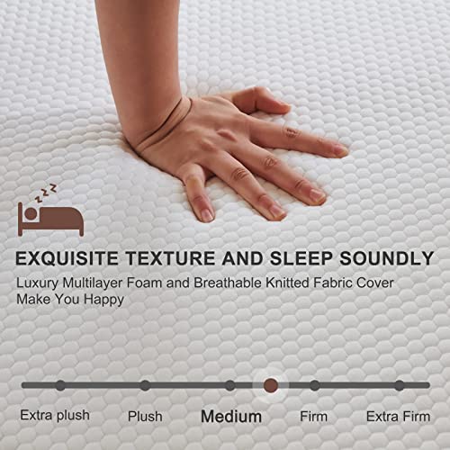 Queen Mattress, 14 inch Gel Memory Foam Mattress with Breathable Cover (Mattress Only) Medium Feels-Bed Mattress in a Box,Queen Size 60" x 80"